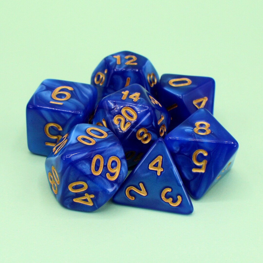 Polyhedral 7 Piece DND Dice Set - Cetus Incarnate - Etsy