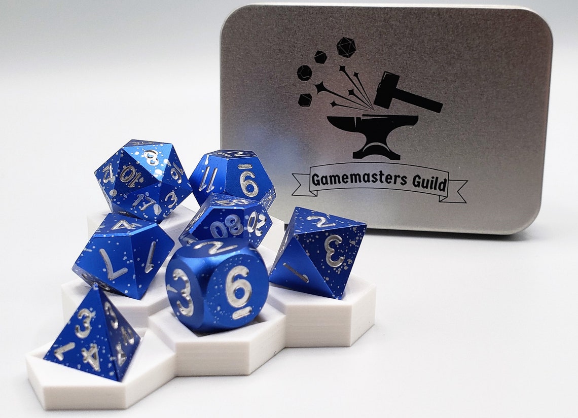Metal Dice: Precision Anodized Aluminum Series Blue With - Etsy