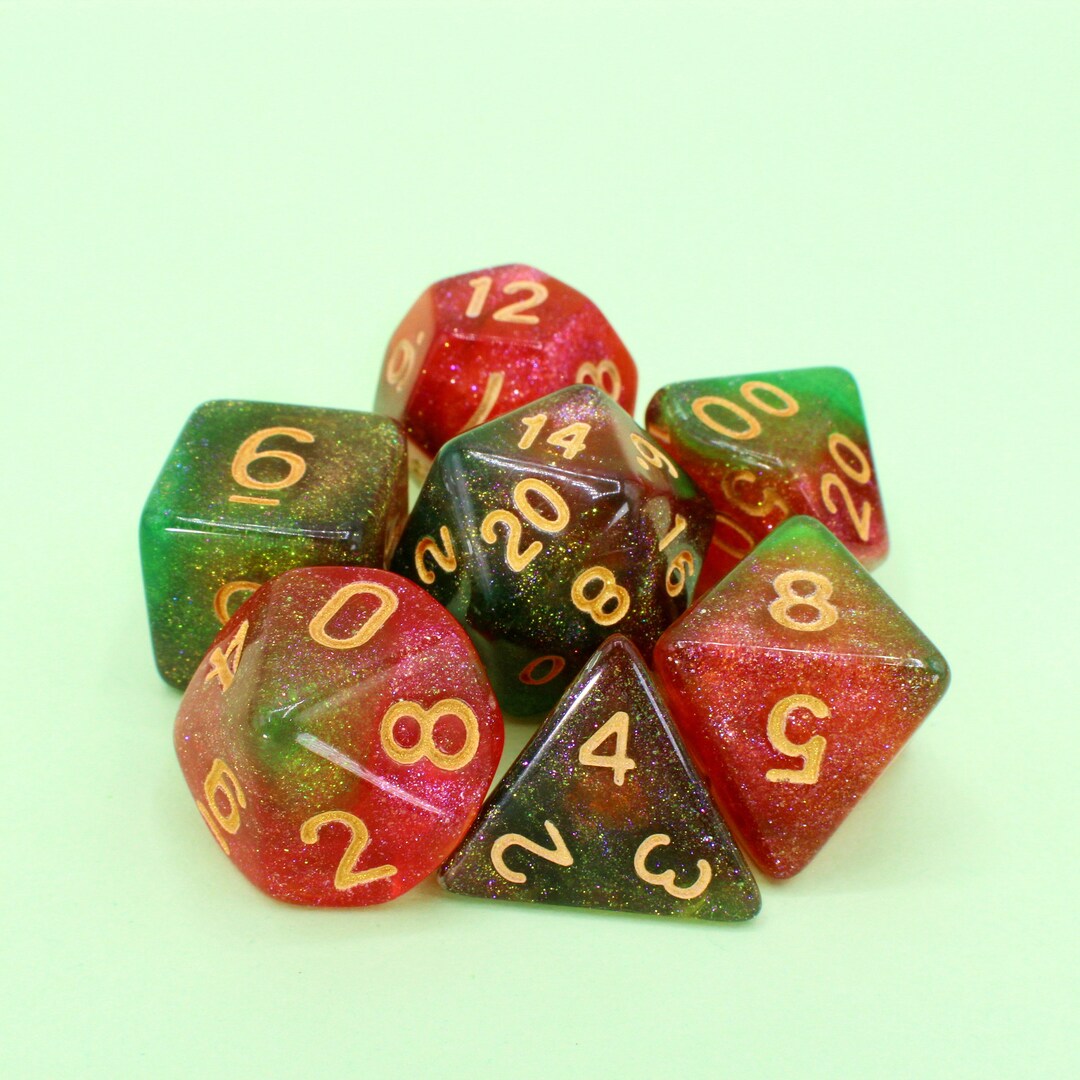Polyhedral 7 Piece DND Dice Set - Transforming Paths - Etsy