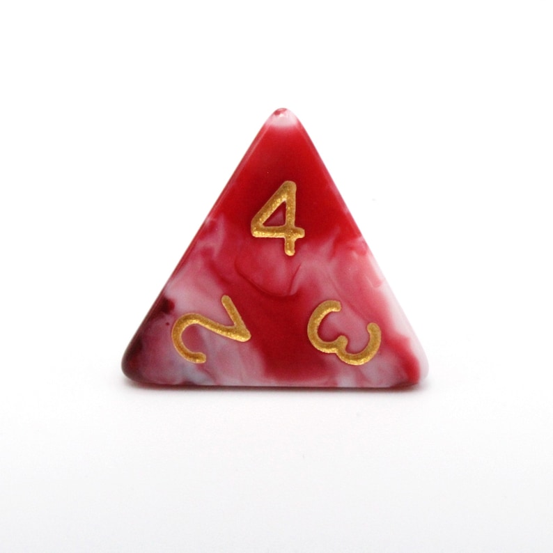 Polyhedral 7 Piece DND Dice Set Strawberries and Cream - Etsy
