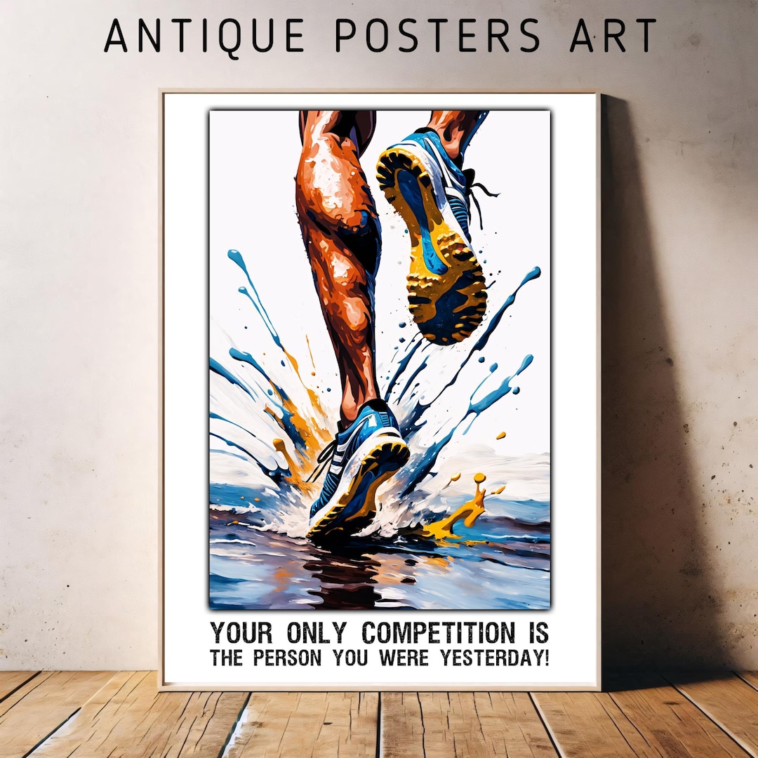 Running Inspirational Printable Art, Runner Motivational Saying ...