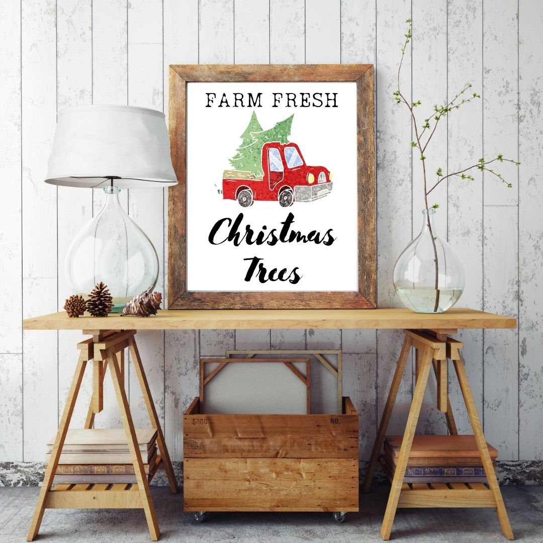 Christmas Tree Farm Printable, Christmas Tree Truck Printable ...