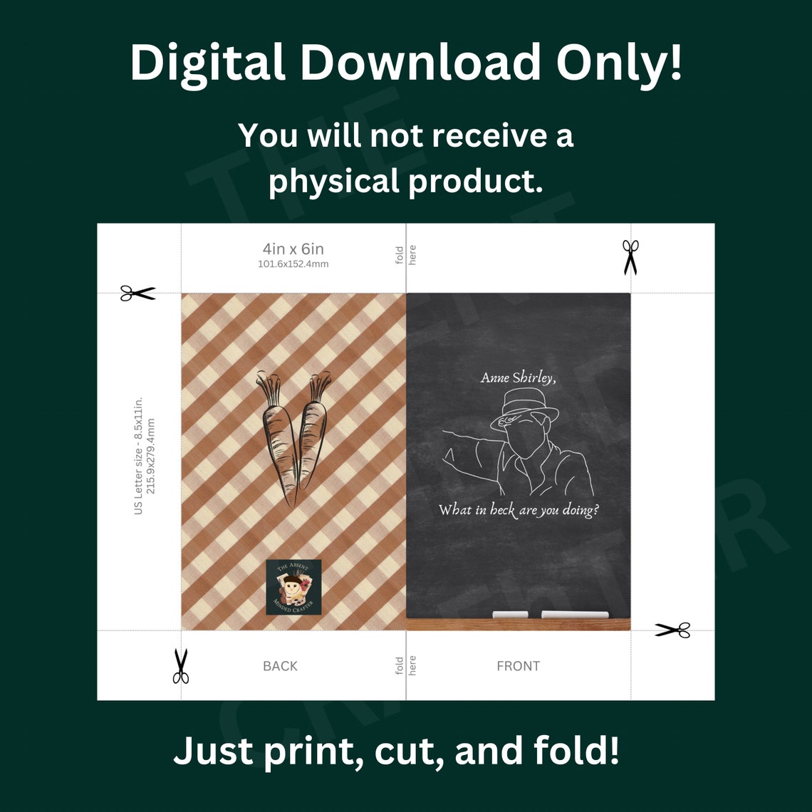 DIGITAL DOWNLOAD Anne of Green Gables Greeting Cards, Anne Shirley ...