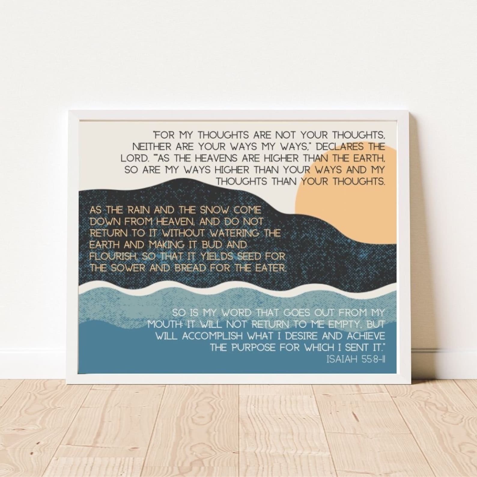 NIV Isaiah 55:8-11 Print, Scripture Printable, Inspirational Wall Art ...