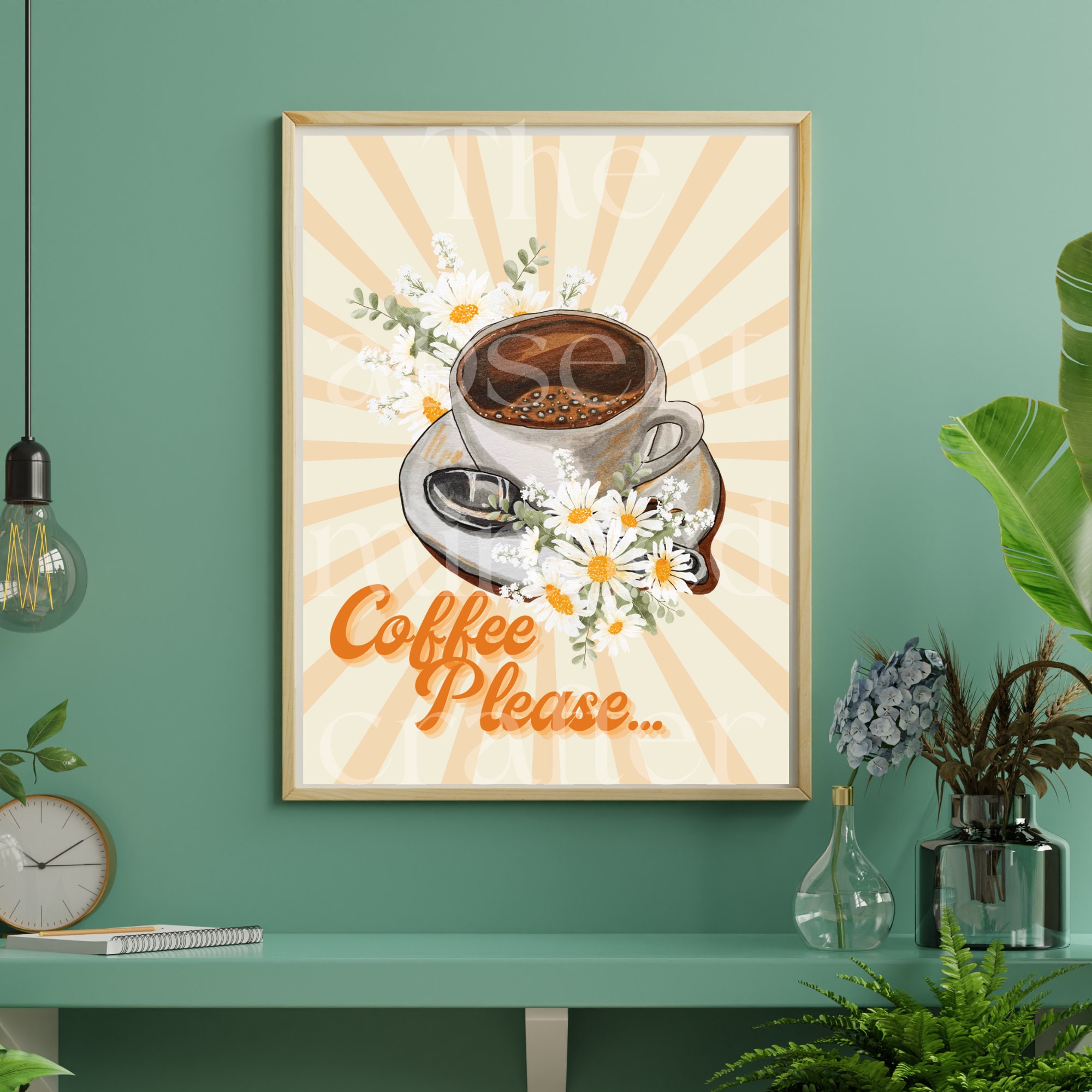 3 Retro Coffee Prints, 8x10 Coffee Wall Art, Kitchen Decor, Coffee Bar ...