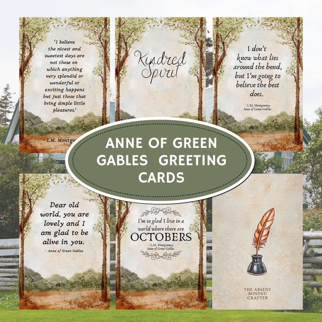 DIGITAL DOWNLOAD Anne of Green Gables Greeting Cards, Blank Cards, Anne ...