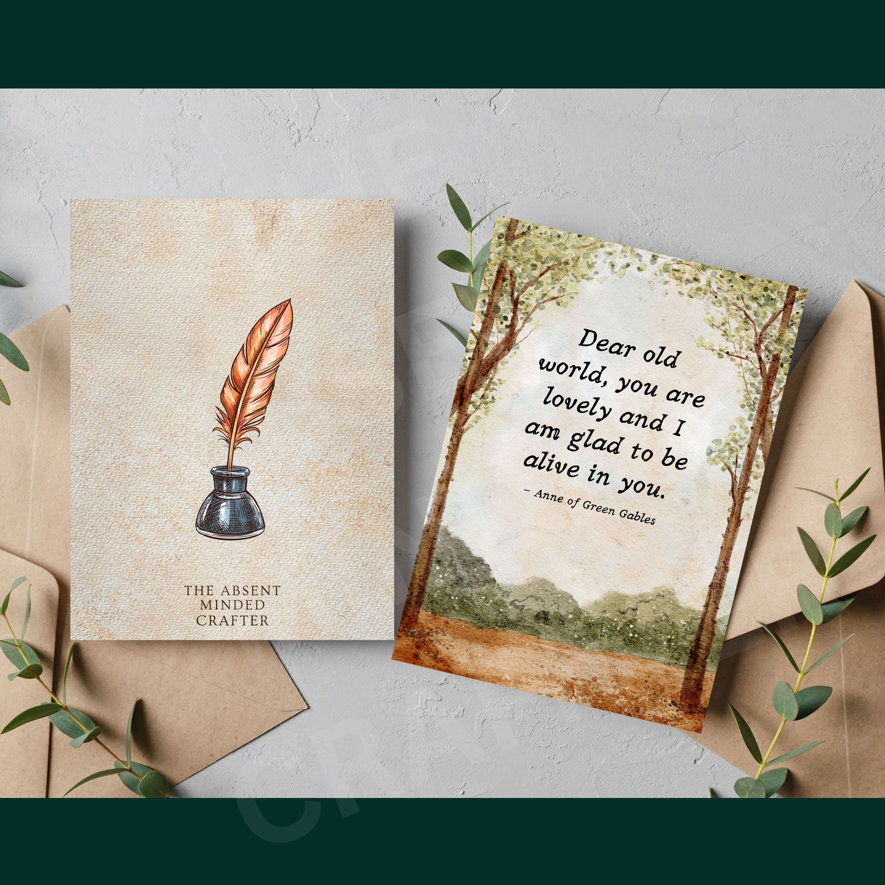 DIGITAL DOWNLOAD Anne of Green Gables Greeting Cards, Blank Cards, Anne ...