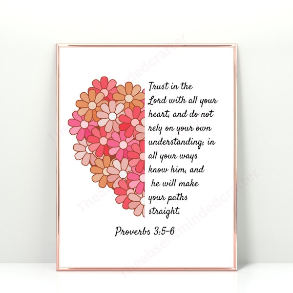 Proverbs 3 5 6 - Etsy