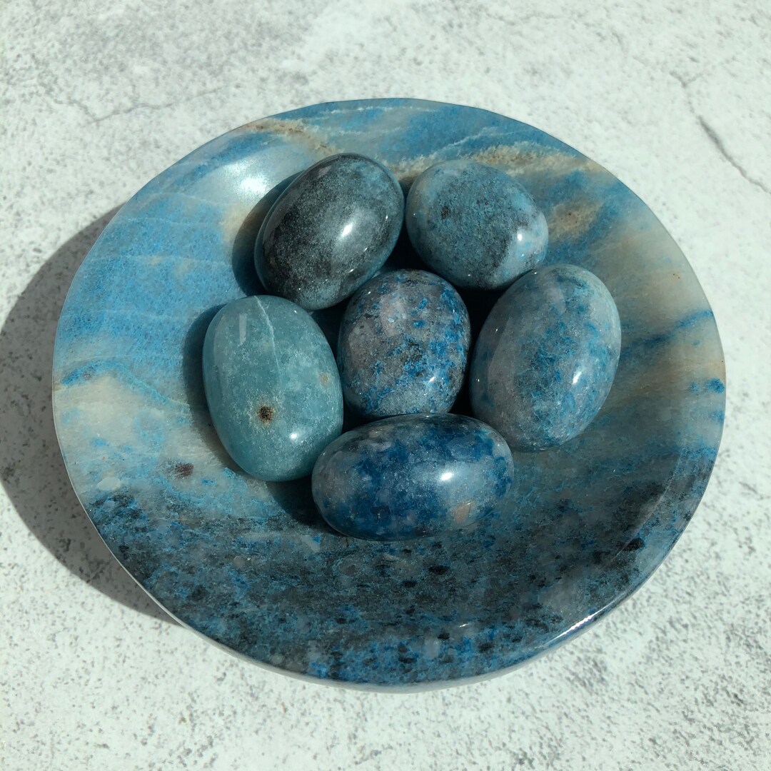 751g TROLLEITE Trollite Round Bowl Carving With Tumbles | Hand Carved ...