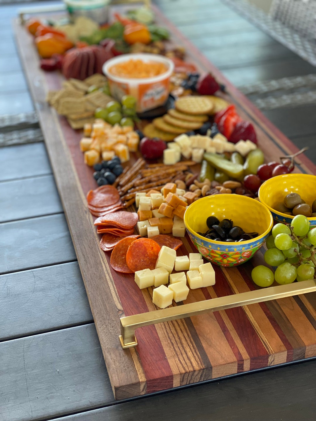 Mega Wood Charcuterie Board, Large 13" X 48" Long Serving Board With ...