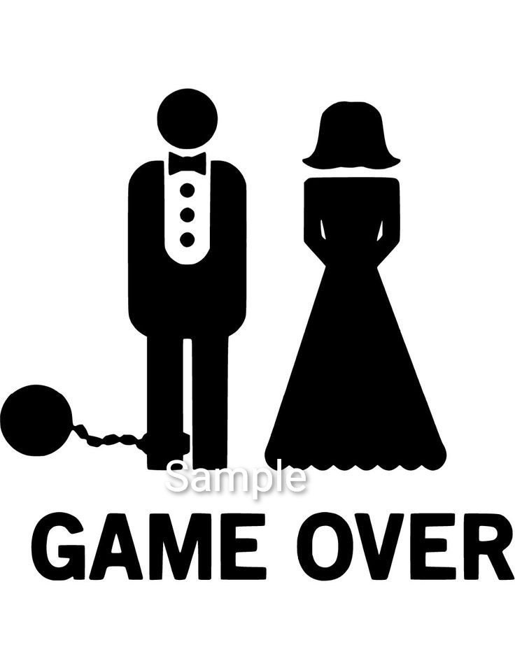 Game over bride and groom funny svg jpg dxf and png | Etsy