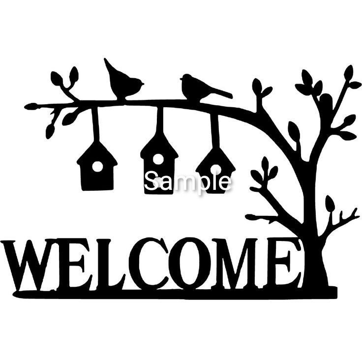 Vector Art Bird Welcome Sign - Etsy