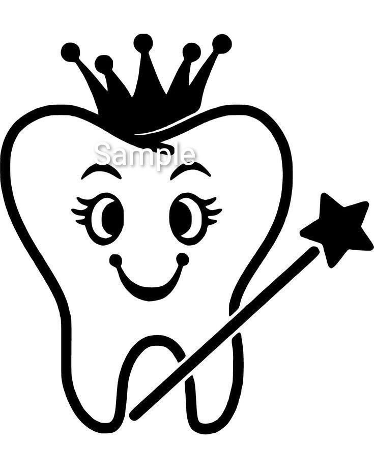 Tooth fairy clipart silhouette svg jpg dxf and png files | Etsy