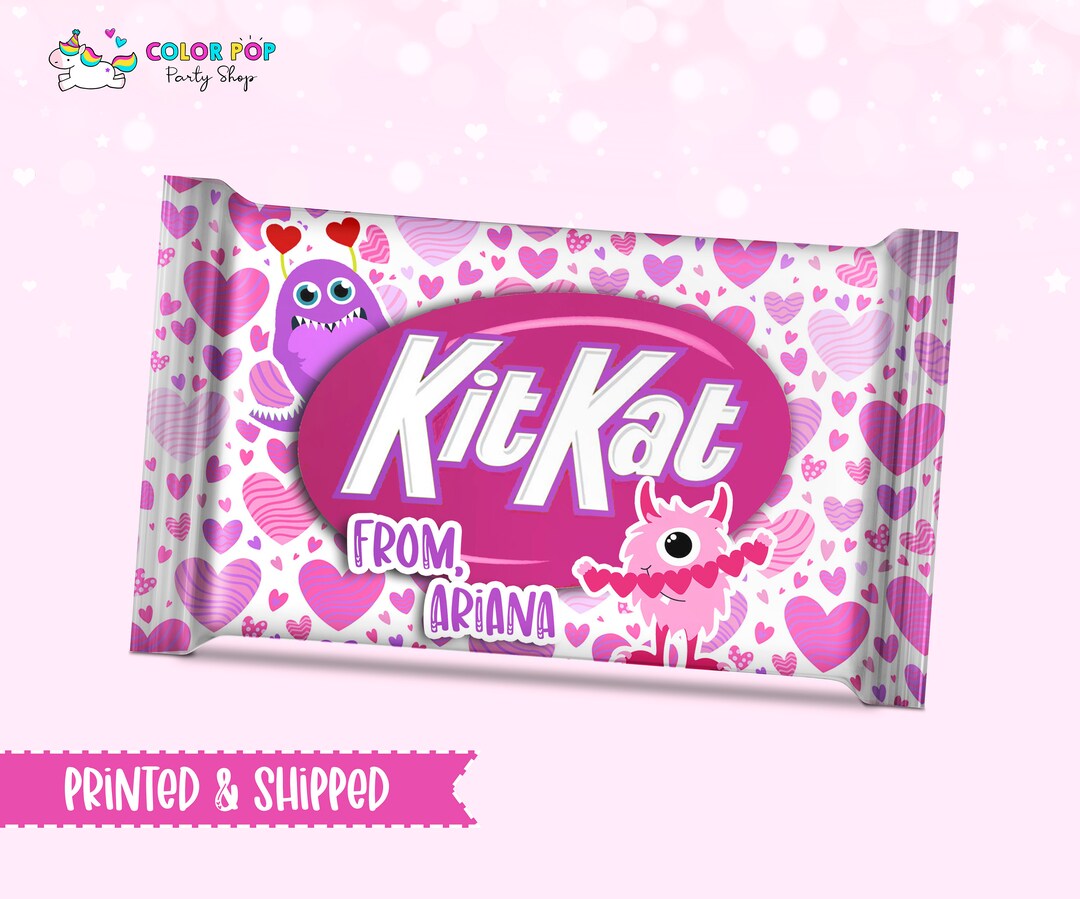 Valentine Kit Kat Wrapper PRINTED AND SHIPPED - Etsy