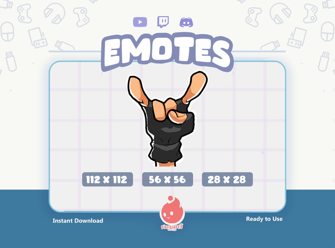 Twitch Emotes / Let's Rock! ( Metal Hand Sign ) / Poke / Trainer / Meme ...