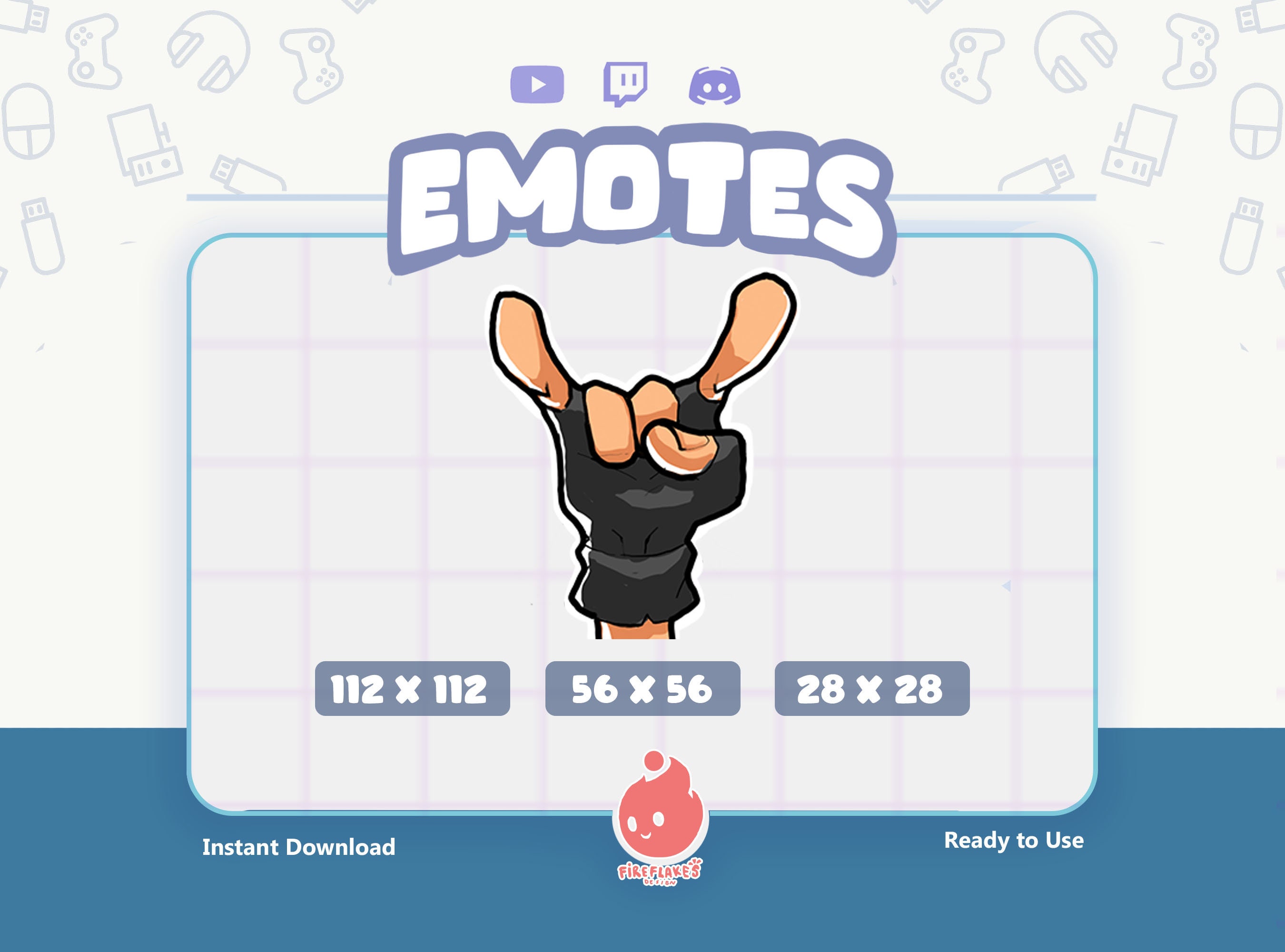 Twitch Emotes / Let's Rock! ( Metal Hand Sign ) / Poke / Trainer / Meme ...