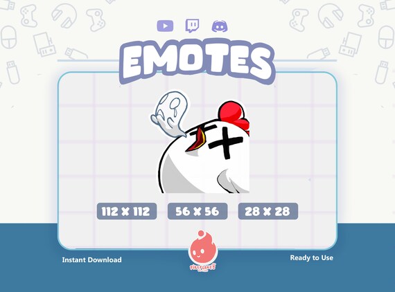Twitch Emote / Chicken R.I.P KO Dead Emote / Cute / Kawaii / | Etsy