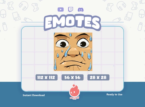 Twitch Emote / Sweating Thrilling / Scary Emote / Funny | Etsy