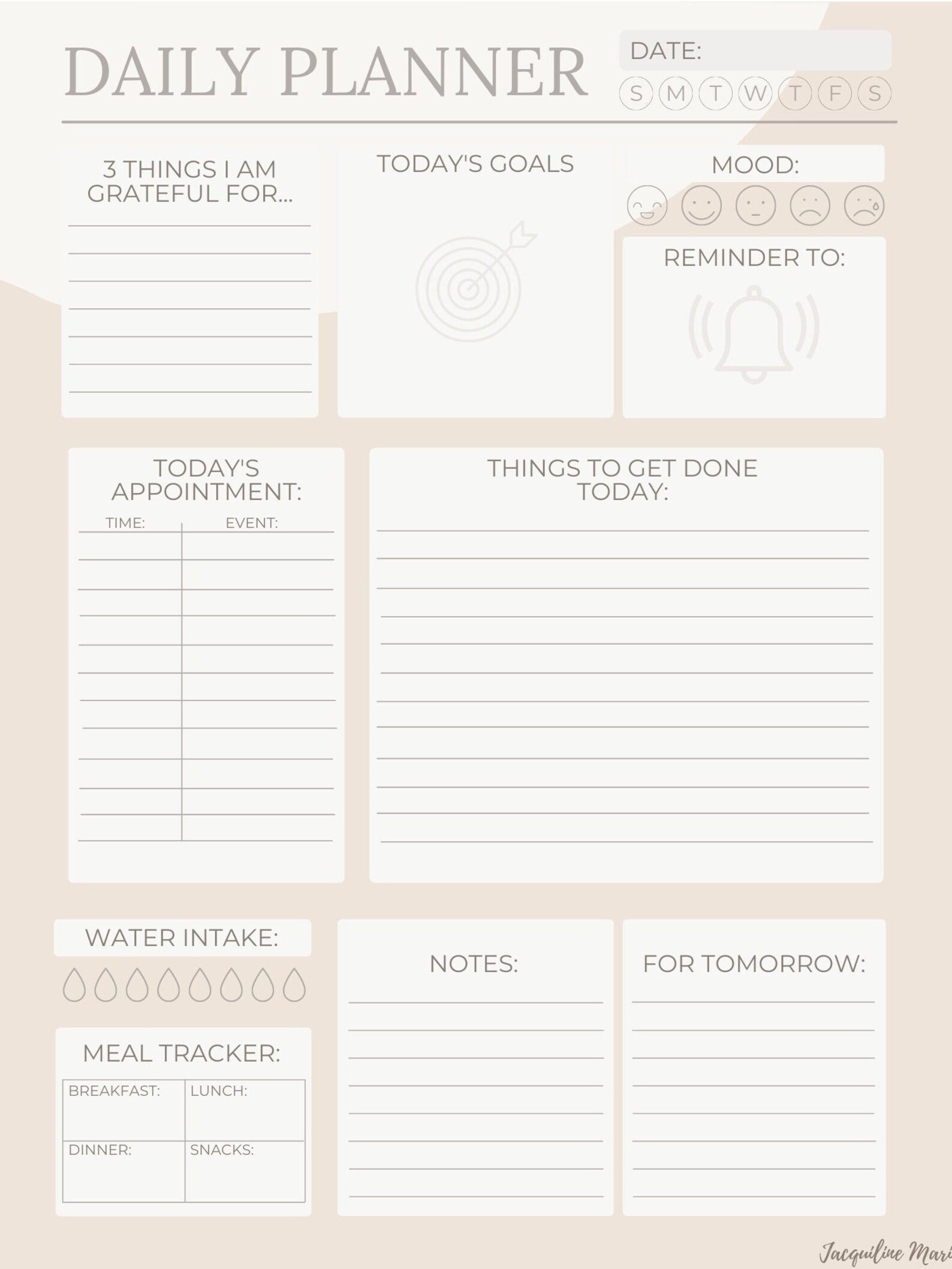 Digital Planner With Gratitude and Goals - Etsy