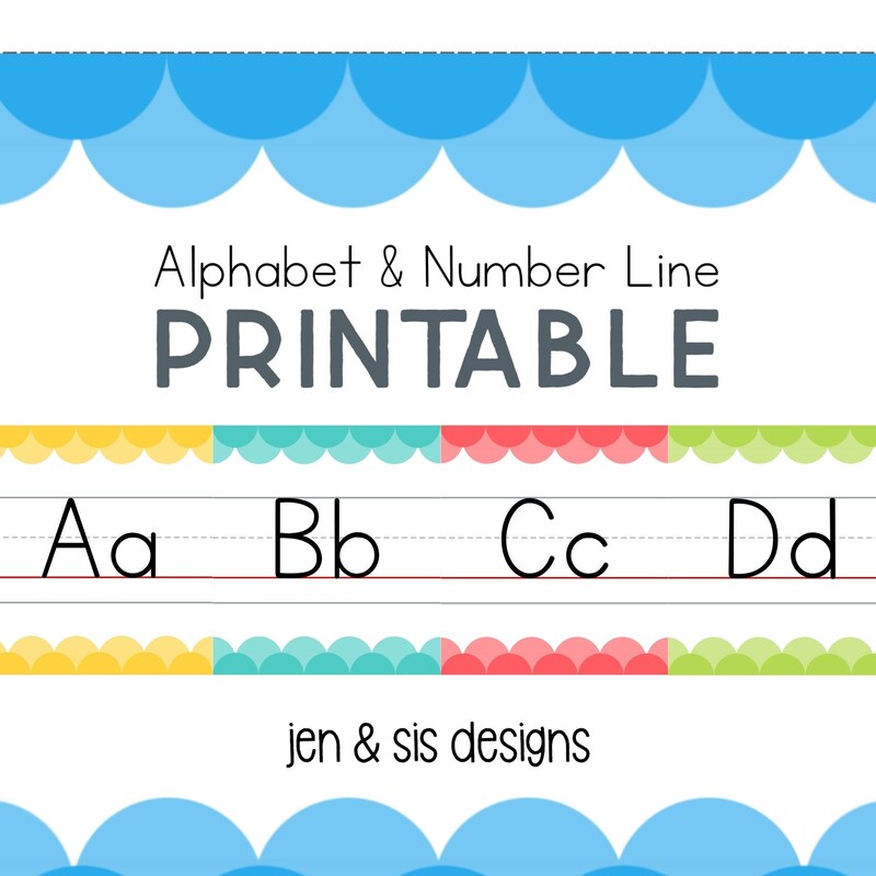 Alphabet Line Poster - Etsy