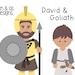 David & Goliath Clipart Set: Bible Story (digital Download) - Etsy