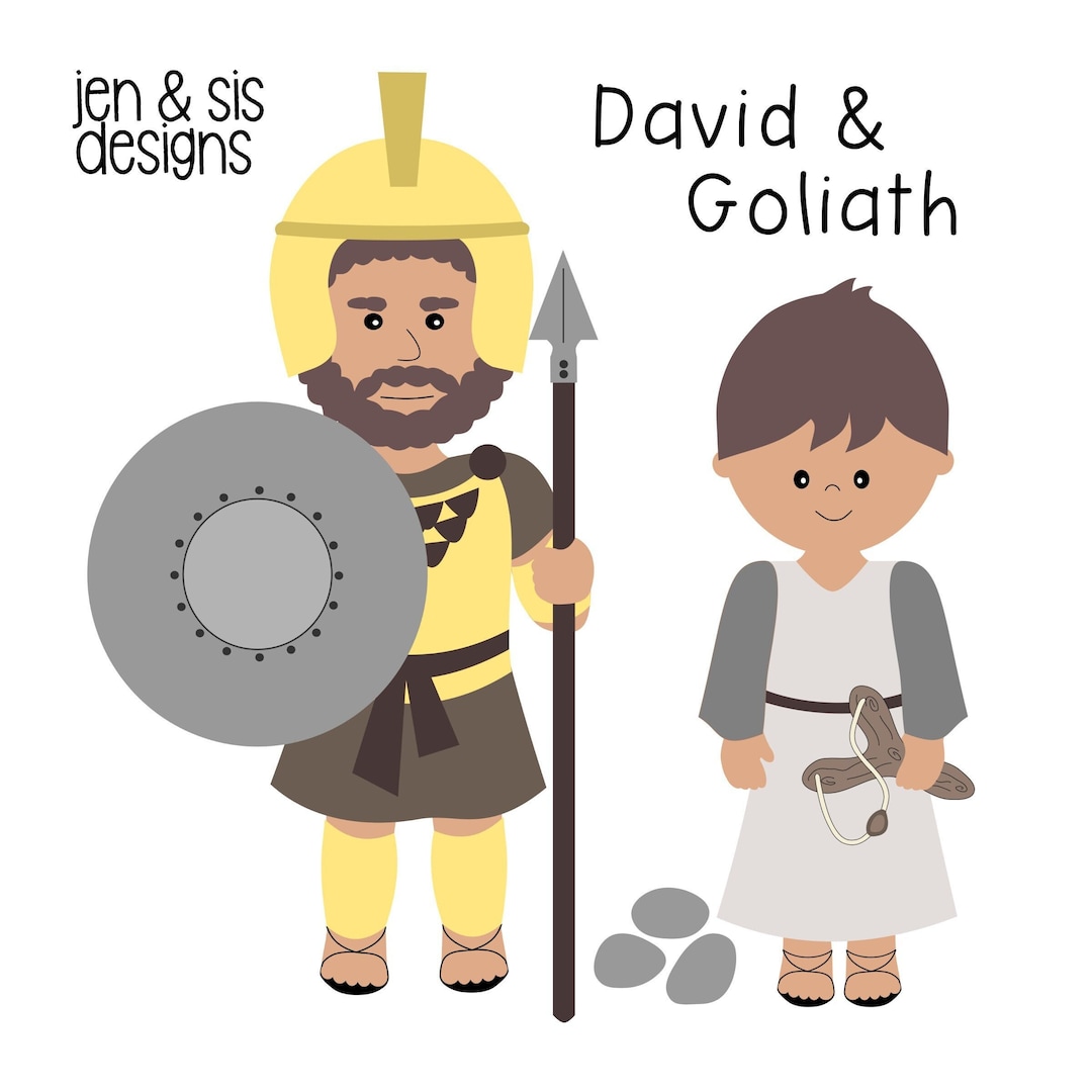 David & Goliath Clipart Set: Bible Story (digital Download) - Etsy