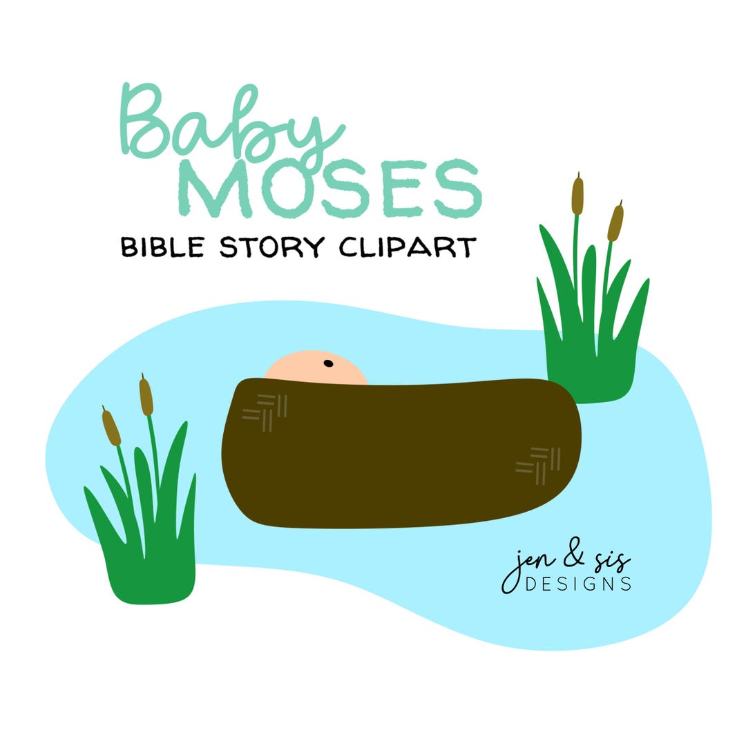 Baby Moses Clipart Set | Bible Story Clipart | for Bible School ...