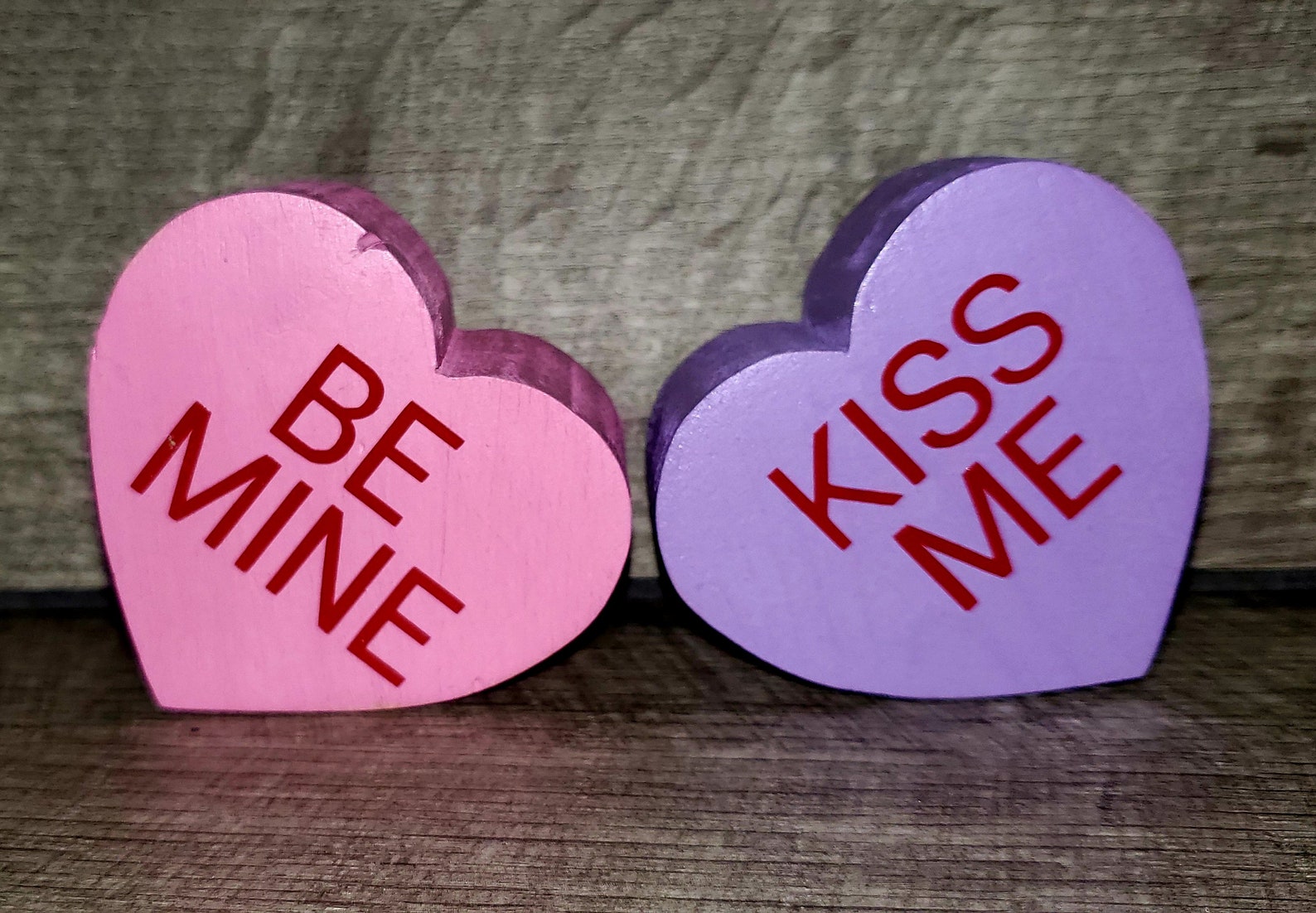 Conversation Hearts Valentines Day-farmhouse-wood Heart | Etsy