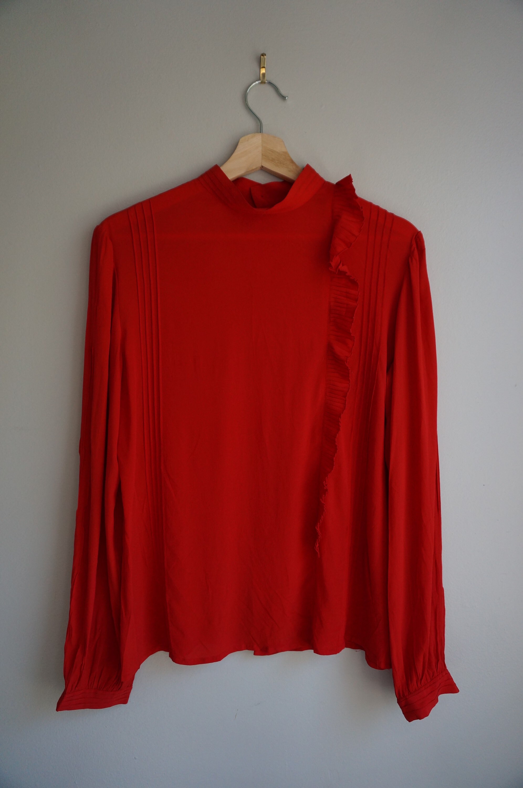 Vintage Made in Italy Red Silk Blend Top - Etsy