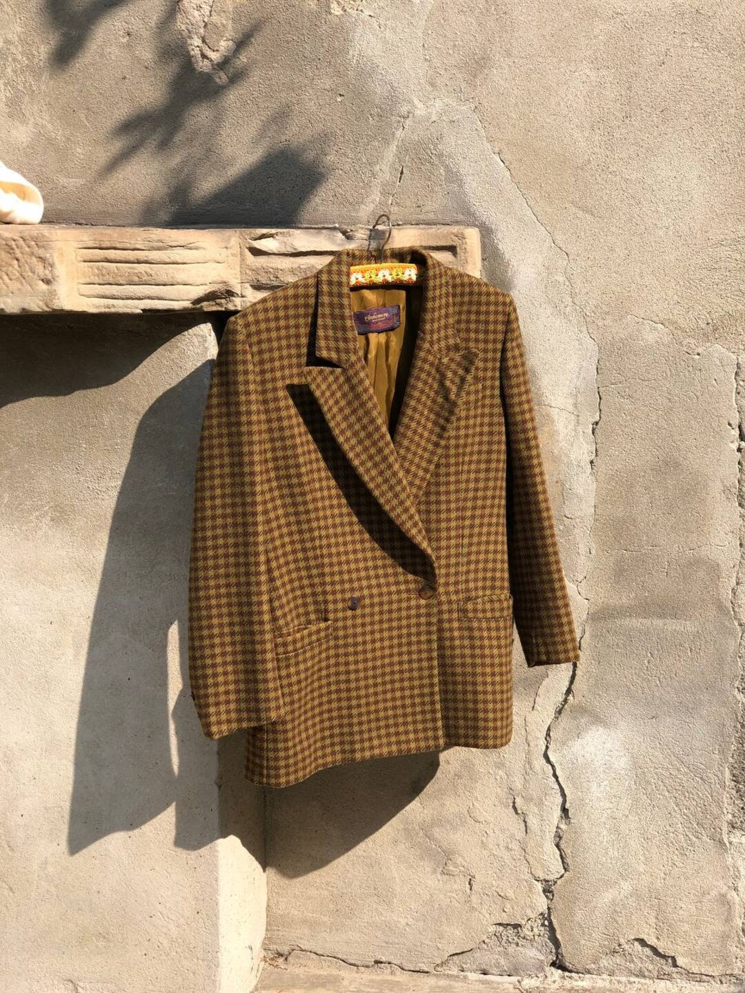 90s Italian Check Plaid Wool Cashmere Blazer - Etsy