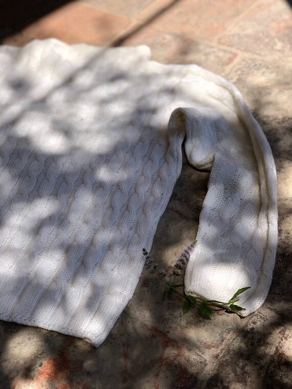 Vintage ivory angora wool - Gem