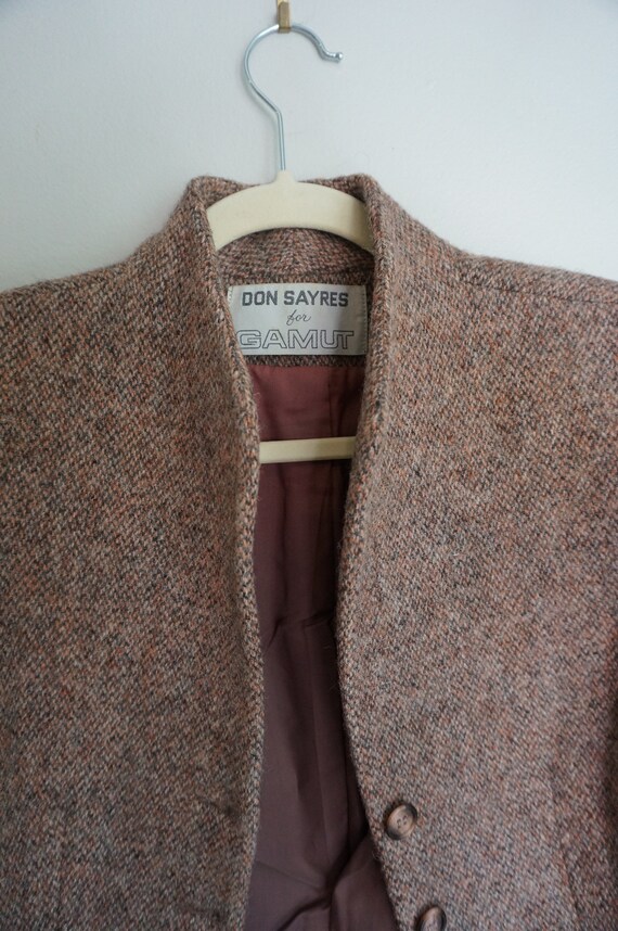 80s Peplum Tweed Jacket Pencil Skirt Set by Don Sayre… - Gem