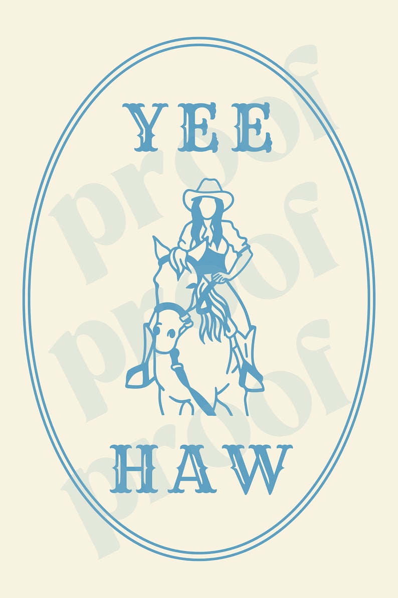 Yee-haw Cowgirl - Digital Art Download - Etsy