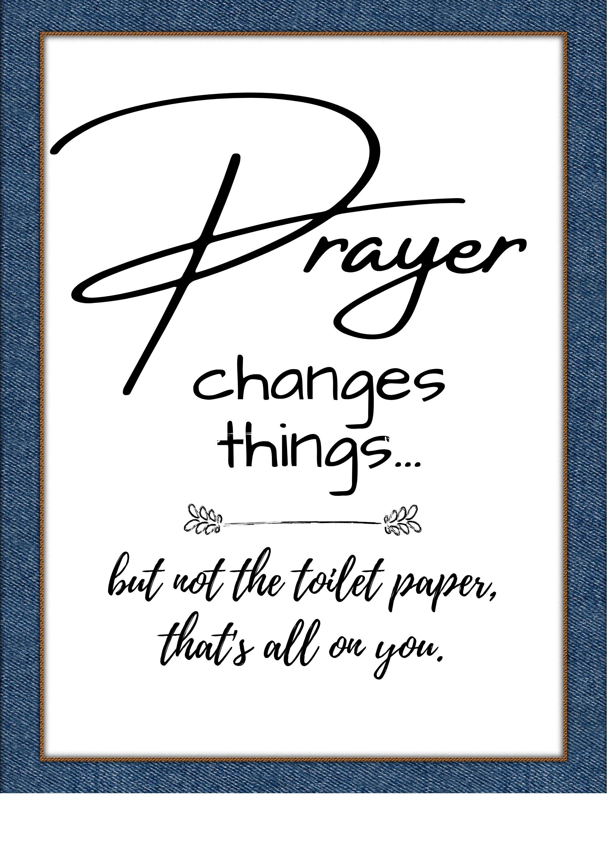 A4 Printable Art Download Prayer Changes Things Home decor | Etsy