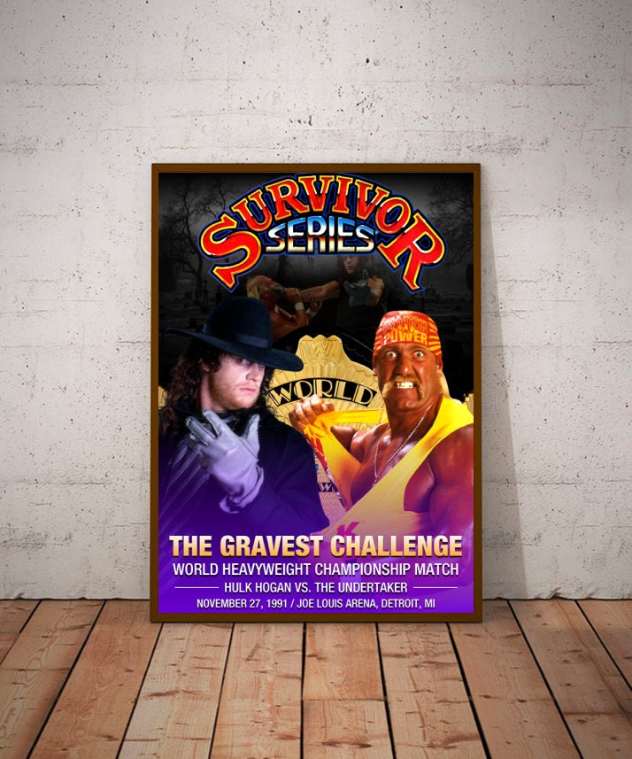WWF Survivor Series 91 Hulk Hogan Vs Undertaker Poster A3 - Etsy