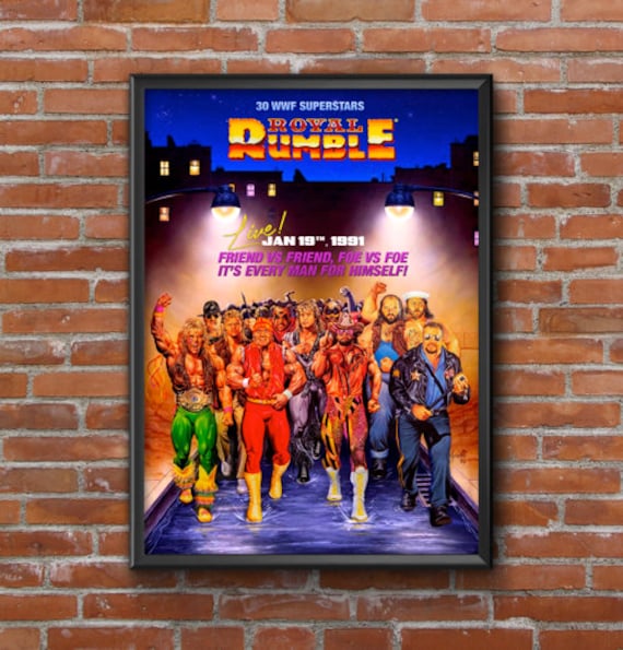 A3 WWF Royal Rumble 91 Poster | Etsy
