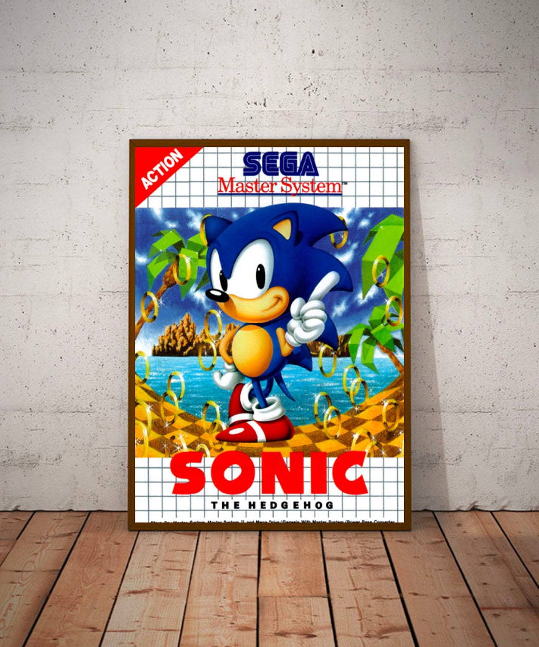 Sonic SEGA MASTER SYSTEM Poster - Size A3 - Etsy
