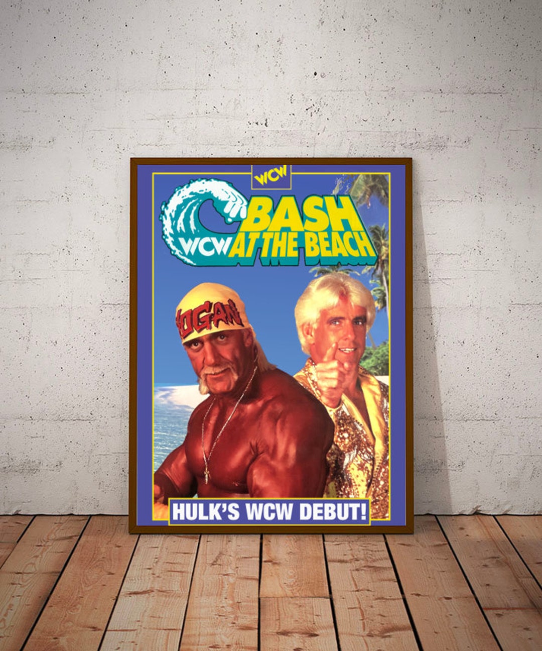 WCW Bash at the Beach 1994 Hulk Hogan Ric Flair A3 - Etsy