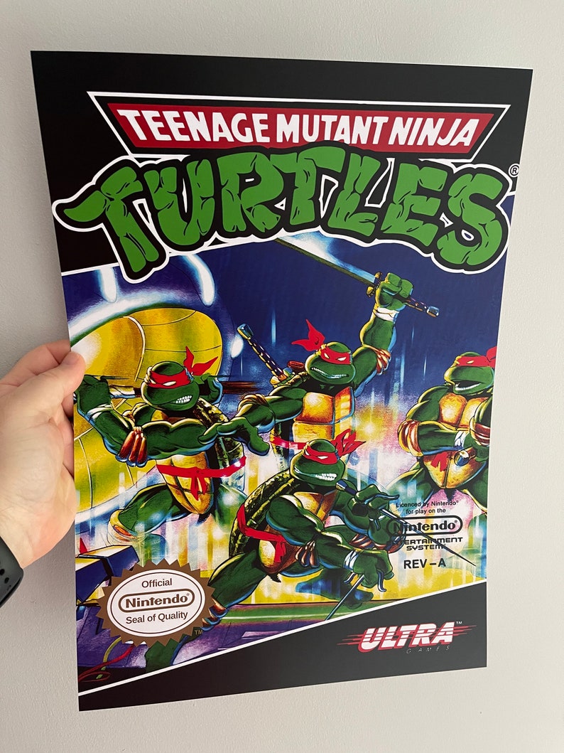 TMNT Teenage Mutant Ninja Turtles NES Poster - Size A3 - Etsy
