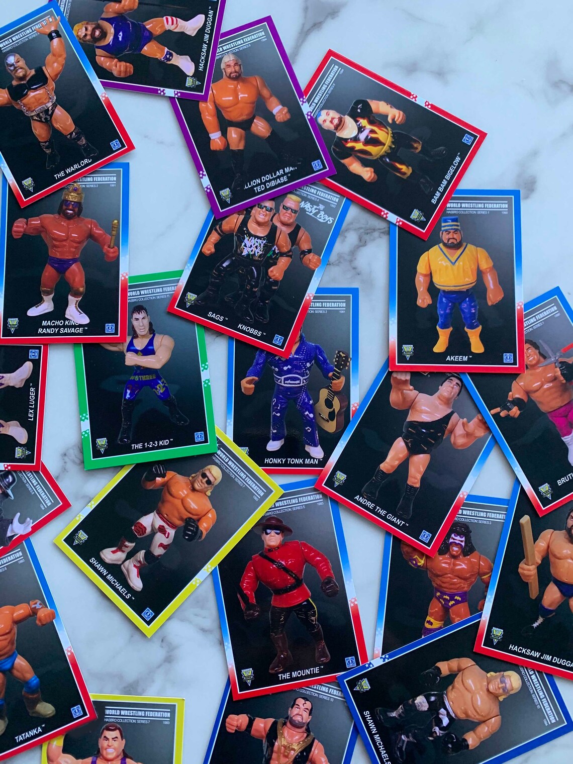 WWF Hasbro Style Collectors Cards X 100 Full Set unofficial Series 1-11 ...