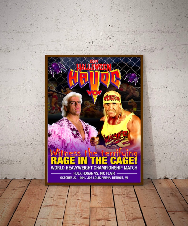 WCW HALLOWEEN HAVOC 1994 Hulk Hogan Vs Ric Flair A3 Poster - Etsy