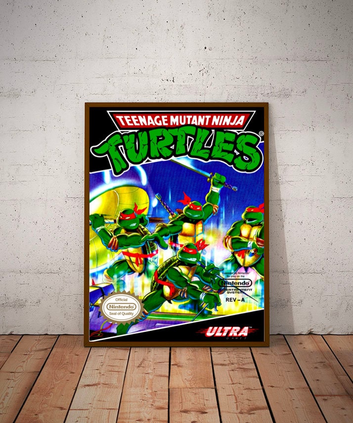 TMNT Teenage Mutant Ninja Turtles NES Poster - Size A3 - Etsy