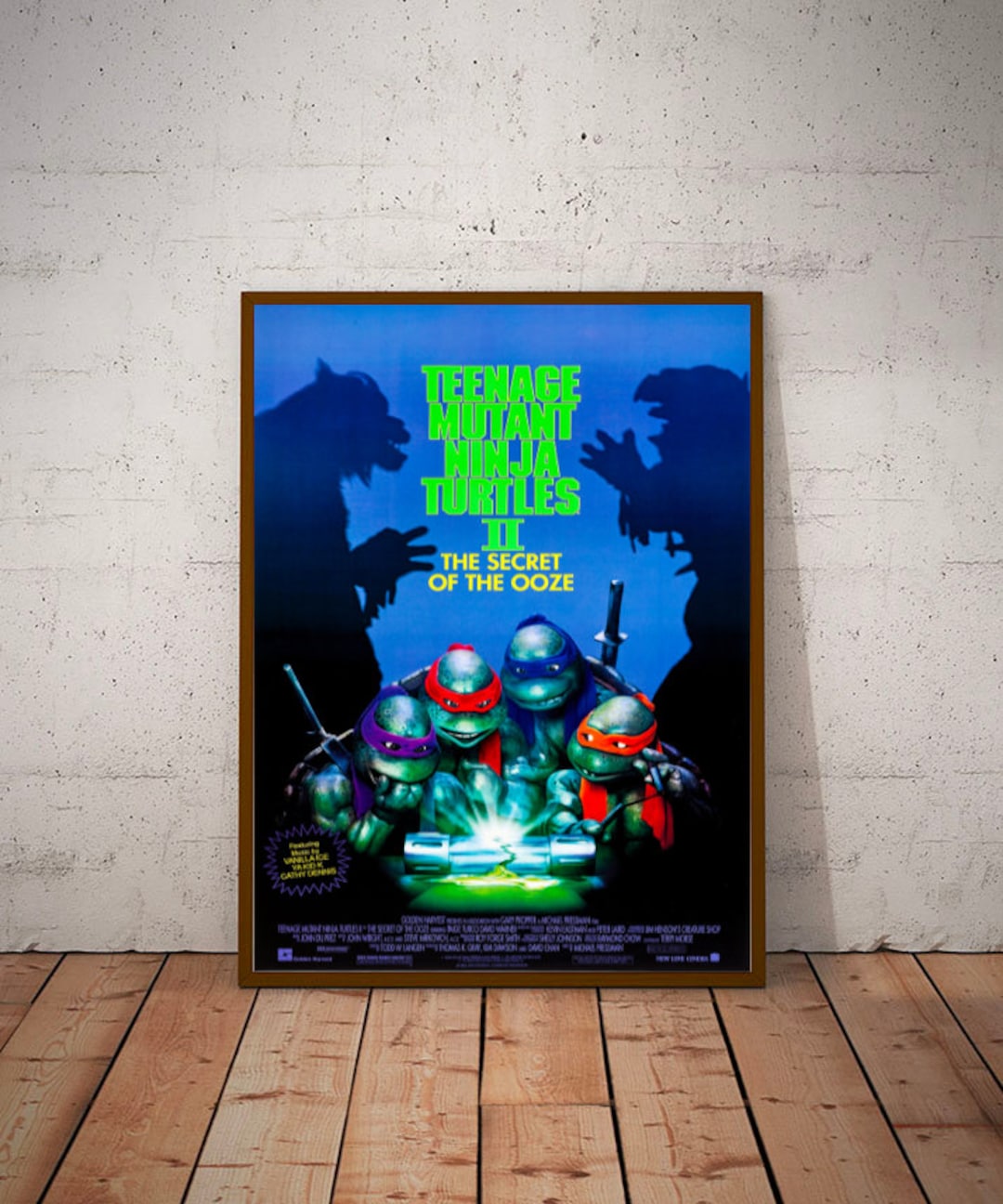 Teenage Mutant Ninja Turtles II - Secret of the Ooze Retro Movie Poster ...