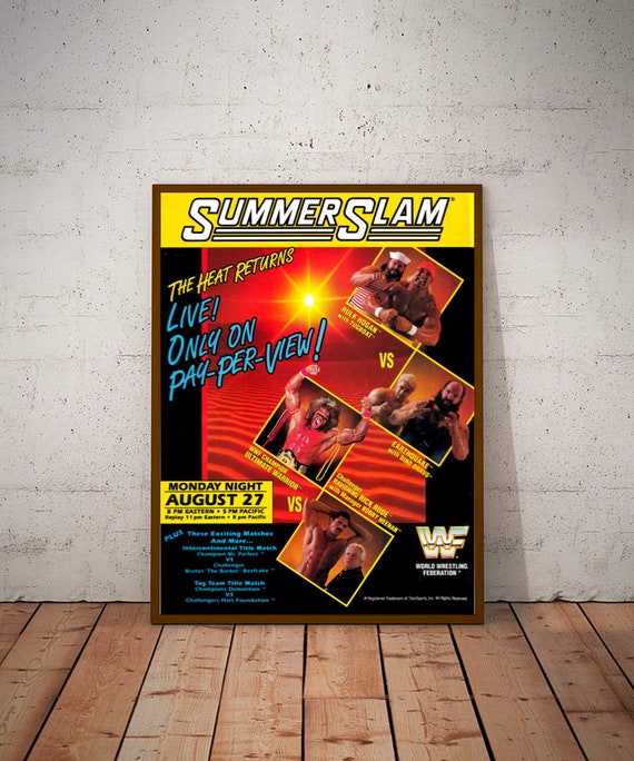 Summerslam 1990 Poster A3 - Etsy