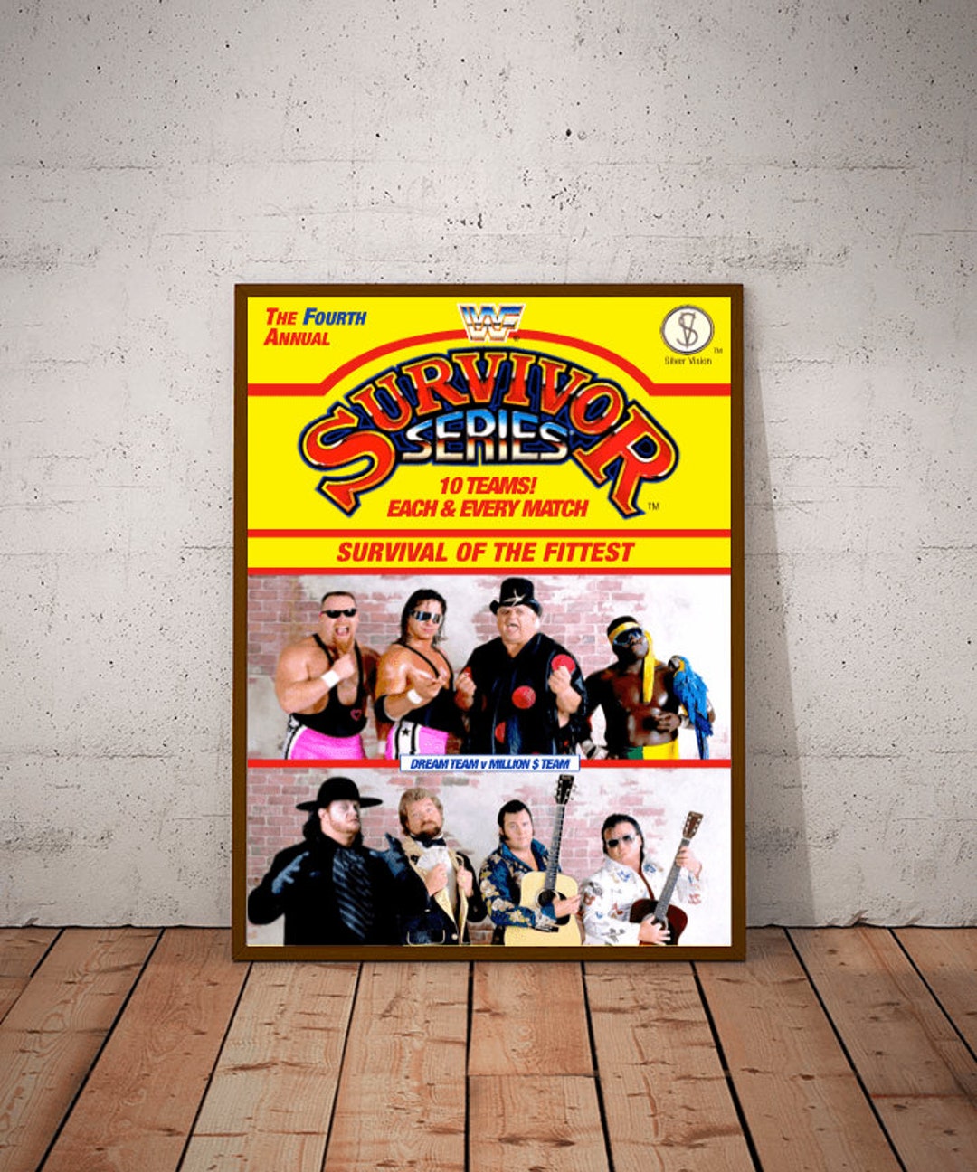 WWF Survivor Series 90 Poster A3 - Dream Team Vs Million Dollar Team V2 ...