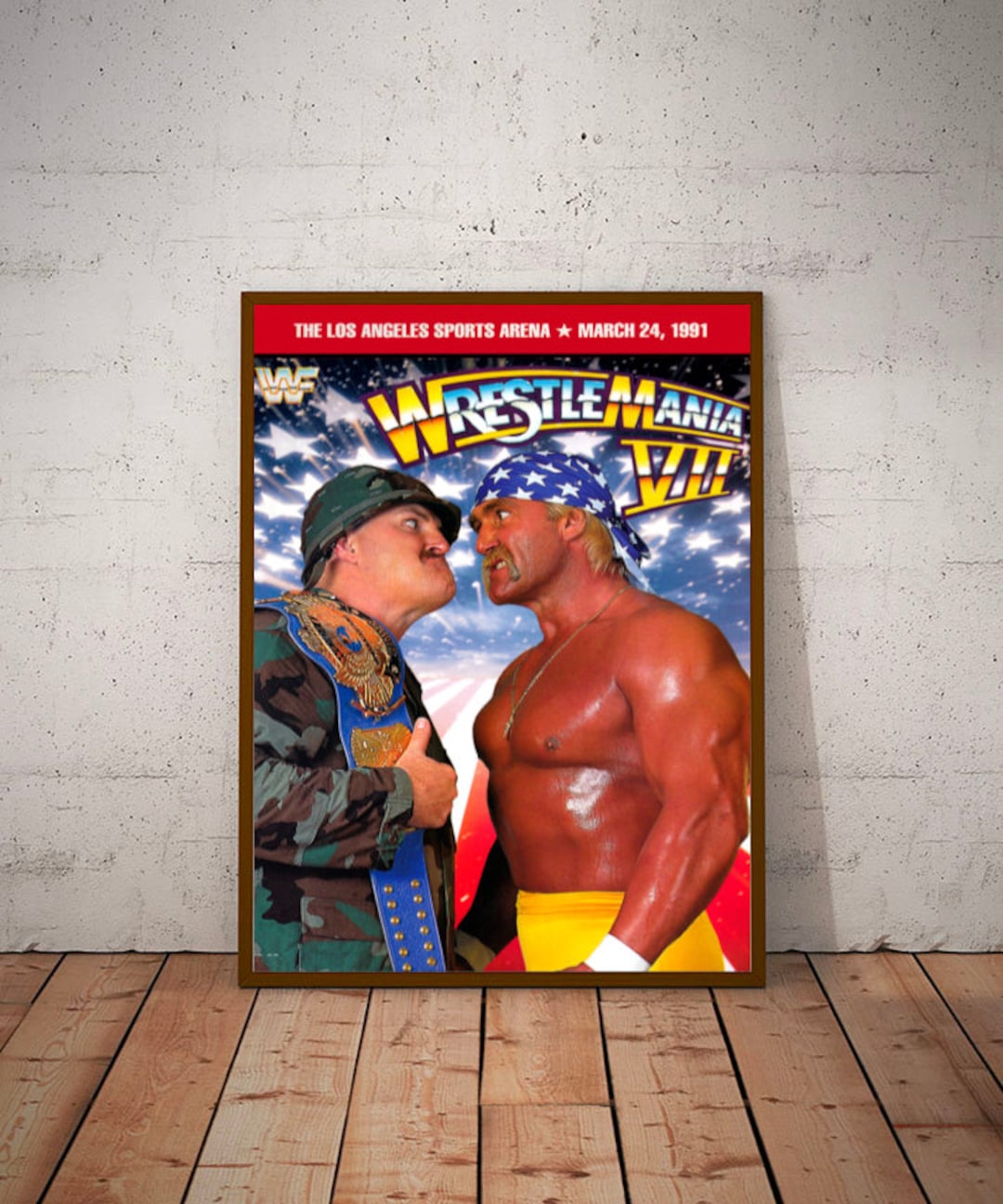 WWF Wrestlemania 7 Poster A3 - Etsy