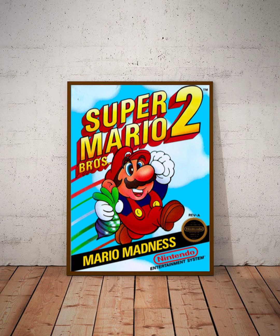 Super Mario Bros 2 NES Poster - Size A3 - Etsy