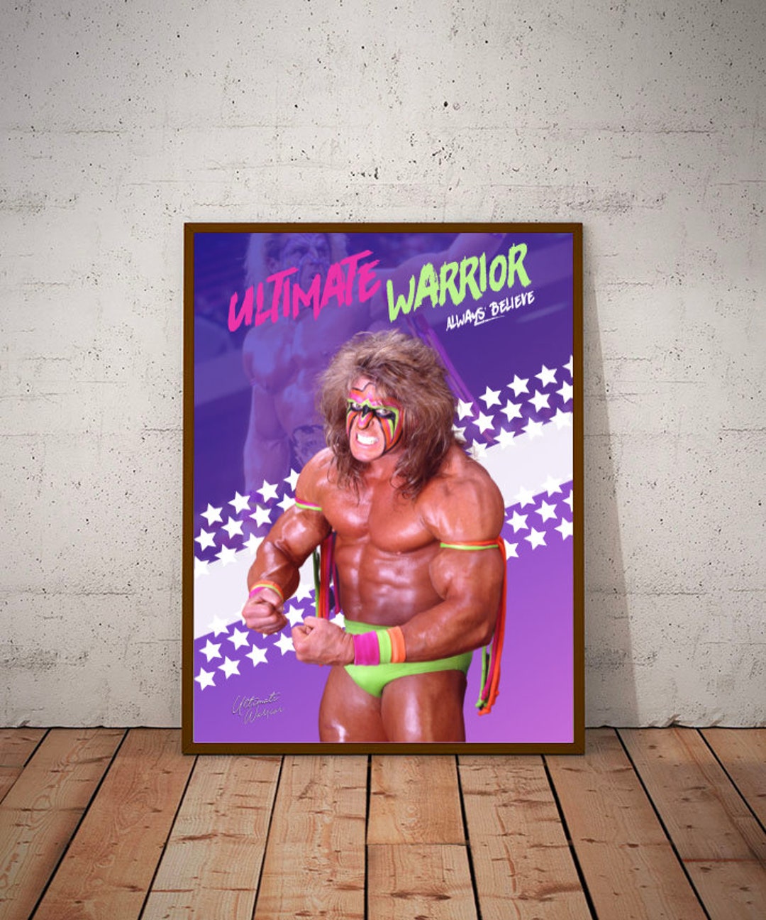 WWF Ultimate Warrior Poster A3 - Etsy