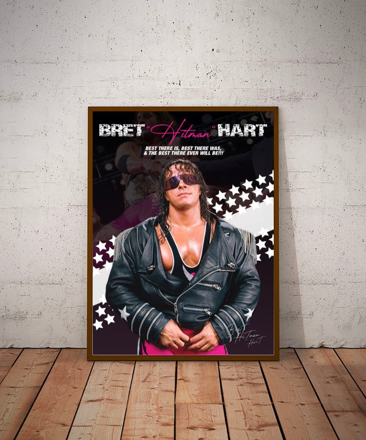 WWF Bret 'hitman' Hart Poster A3 - Etsy