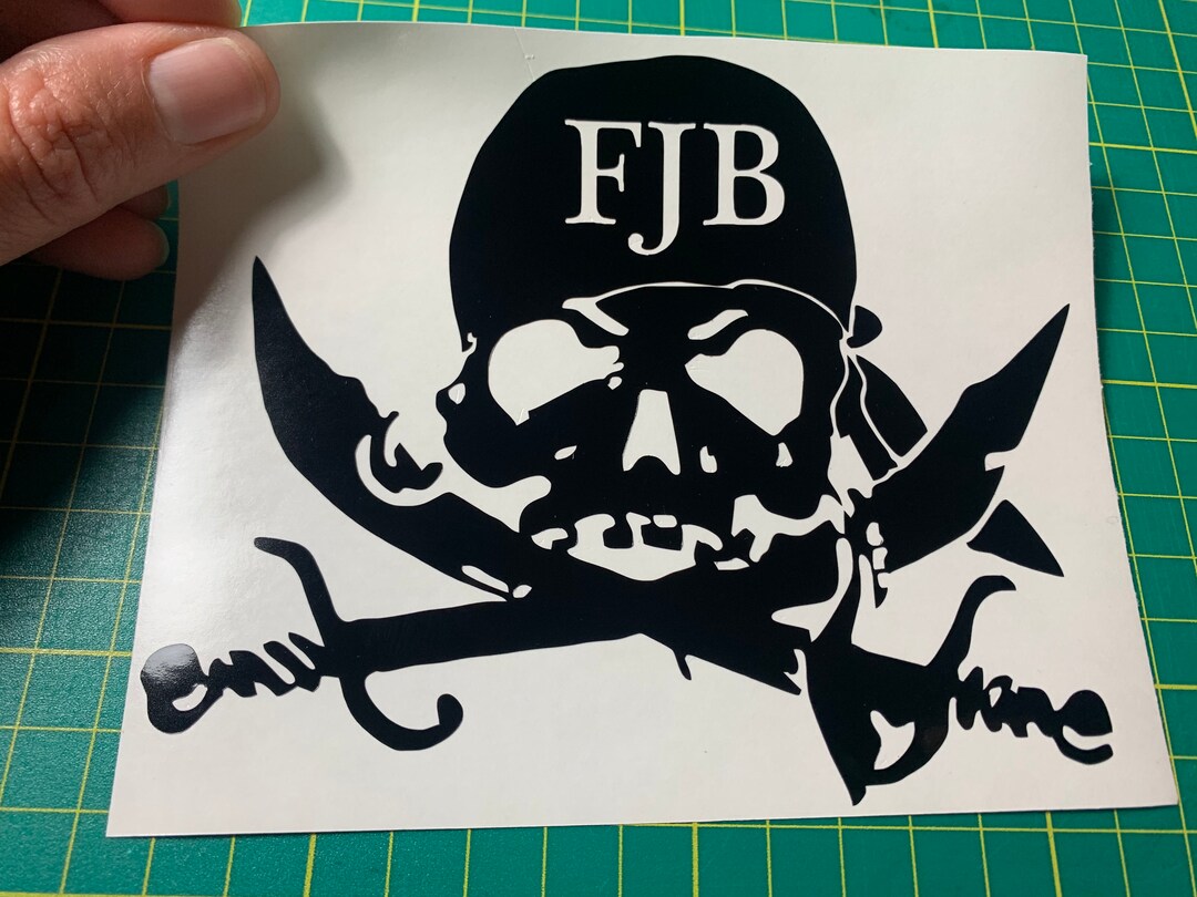 FJB Jolly Roger Pirate SKULL Fook Joe BIDEN Car Truck Laptop Decal - Etsy